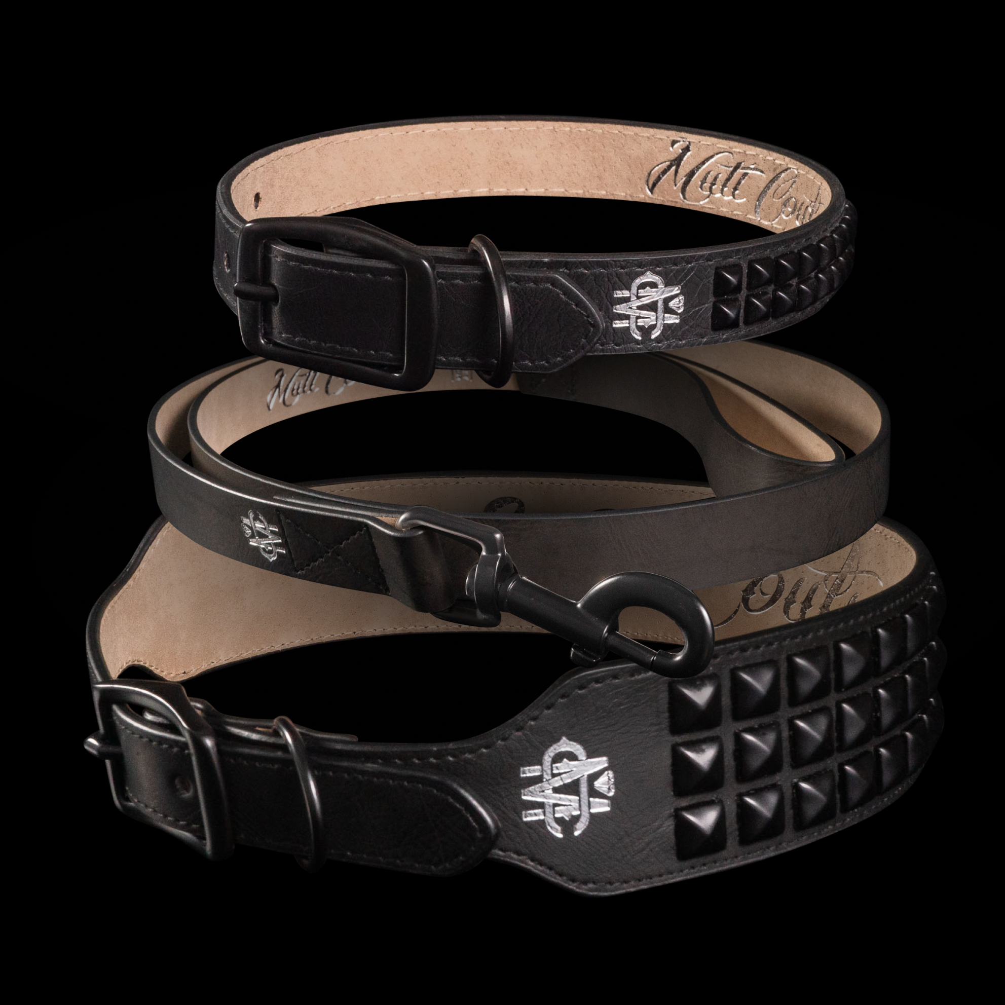 Black Studded Dog Walk Set – Mutt Couture