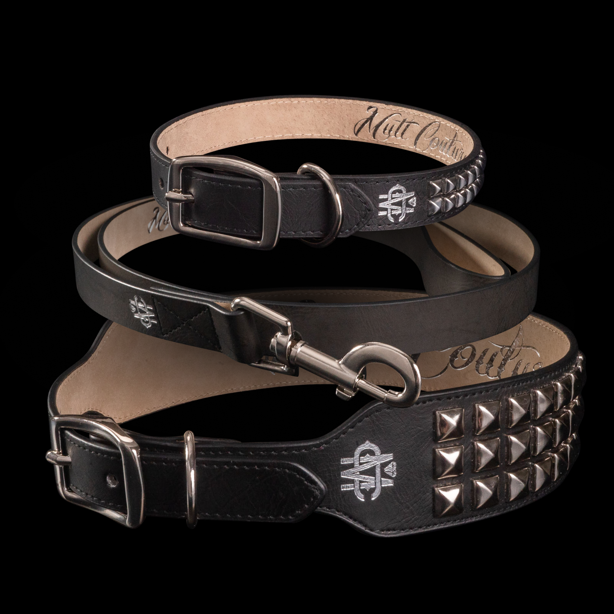 Chrome Studded Dog Walk Set – Mutt Couture